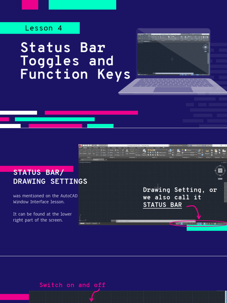Status Bar Icons in AutoCAD | PDF | Auto Cad | Cursor (User Interface)