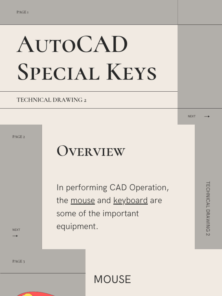 003 - AutoCAD Special Keys | PDF | Button (Computing) | Cursor (User Interface)