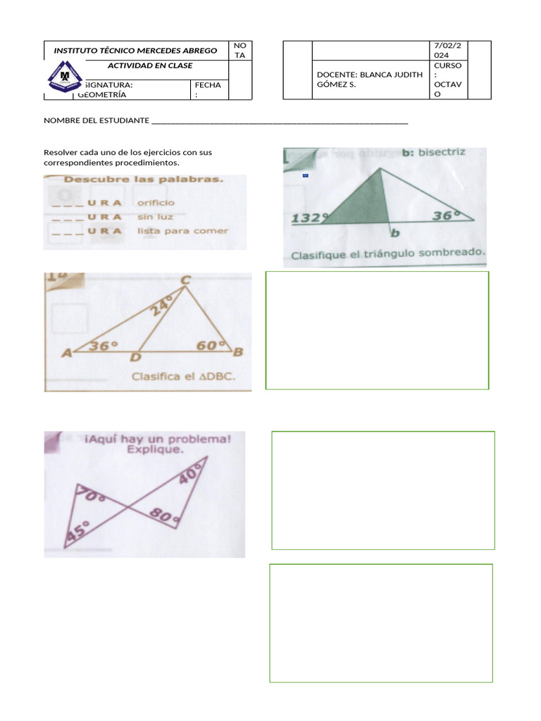 Ejercicios Tria - Ngulo - 1 | PDF