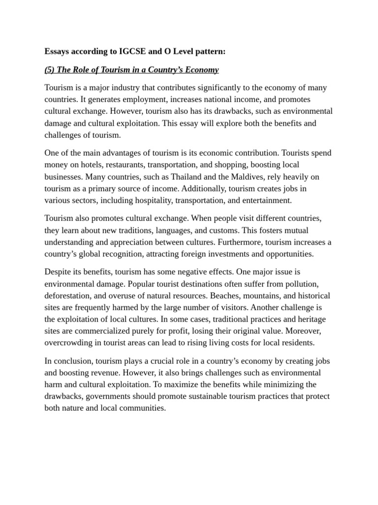 Tourism's Economic Impact & Challenges | PDF