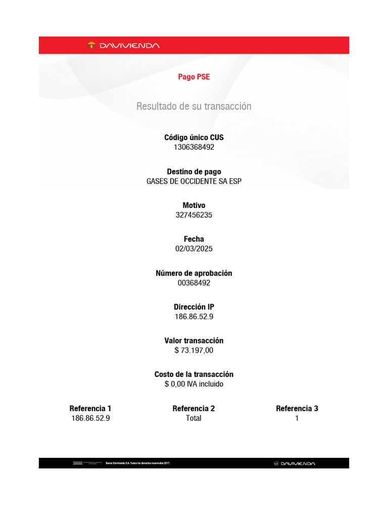 Pago PSE Gases de Occidente | PDF