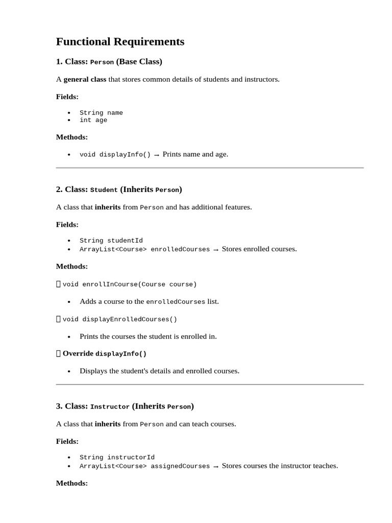 University Class Management | PDF