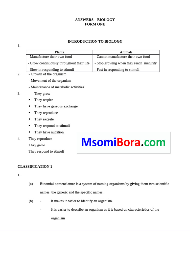 Biology F1 Topical Questions - MS | PDF | Digestion | Osmosis