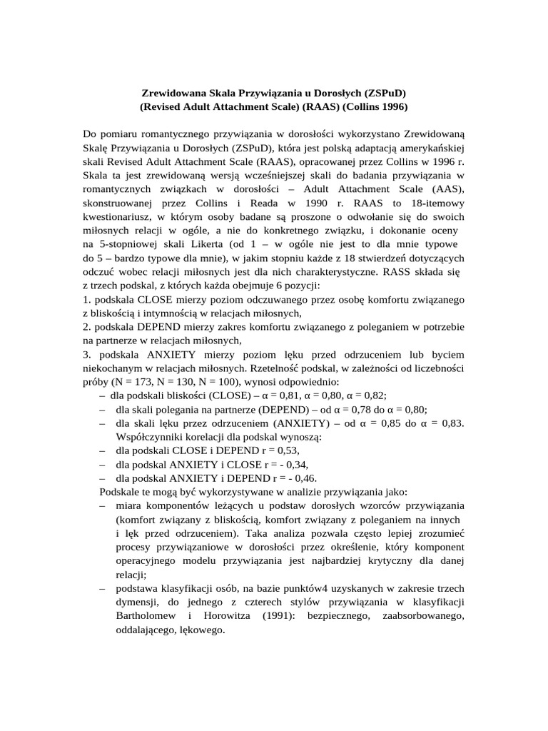 Test Style Więzi | PDF