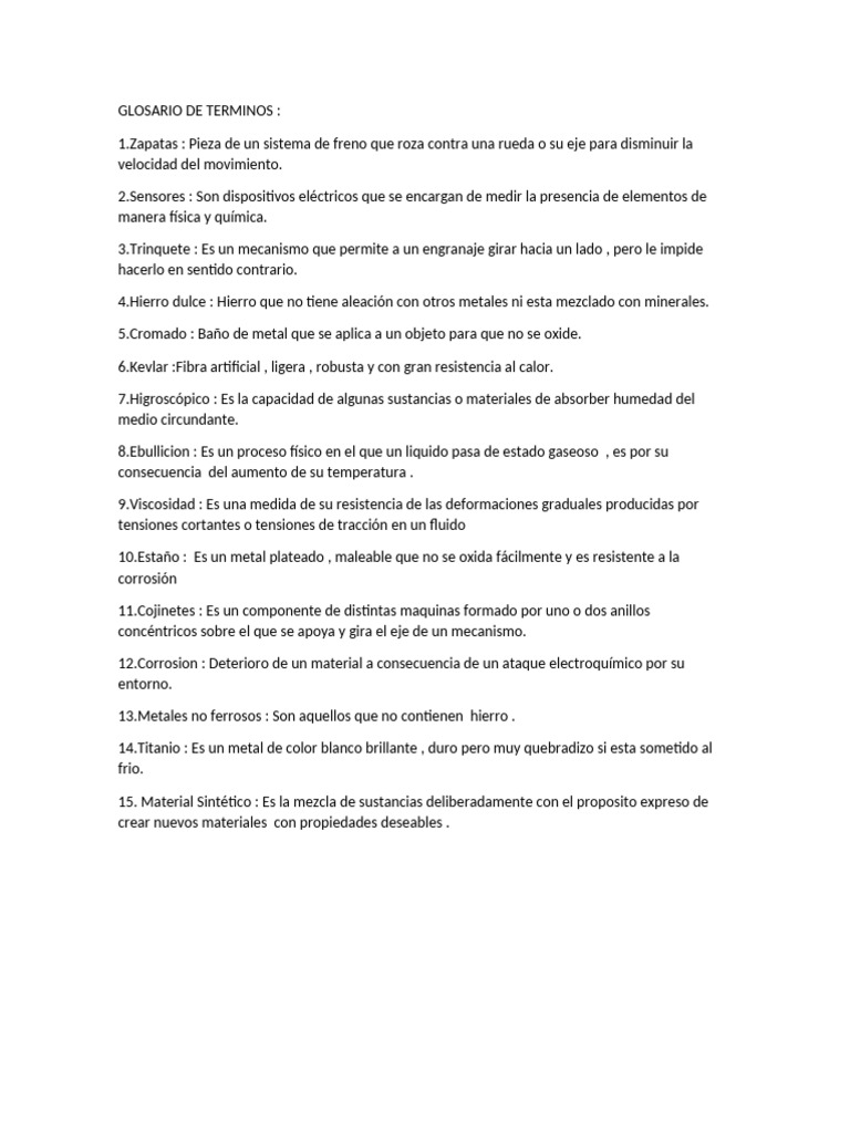 Glosario de Terminos | PDF