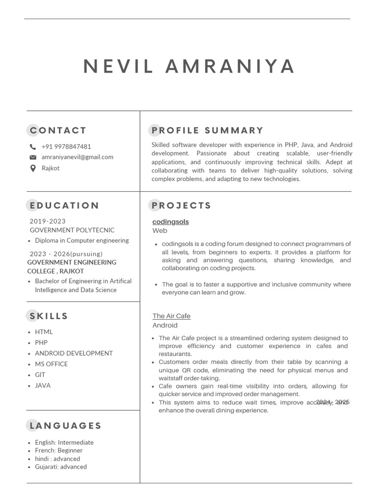 Software Developer Profile & Projects | PDF | Computing | Software Engineering