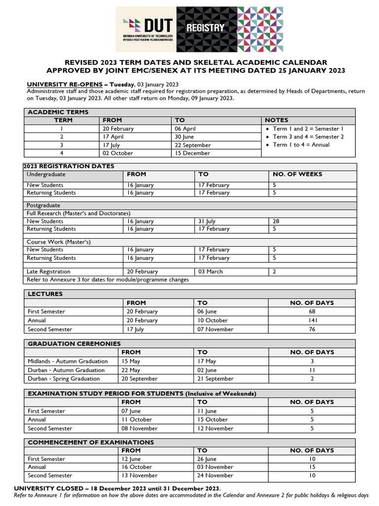 2023 Academic Calendar Overview | PDF | Academic Term | Holidays