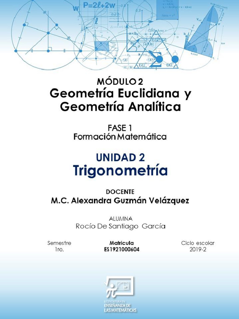 01 em Emgega U2 AC Rocio DeSantiago | PDF | Funciones trigonométricas | Hora