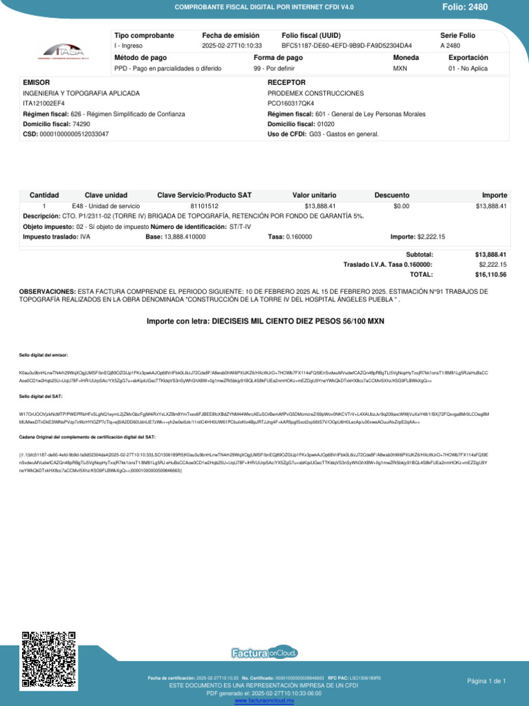 Comprobante Fiscal Digital CFDI V4.0 | PDF | Factura | Economias