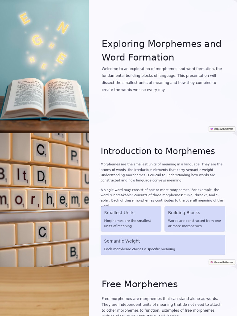 Morphemes and Word Formation | PDF | Word | Grammatical Number