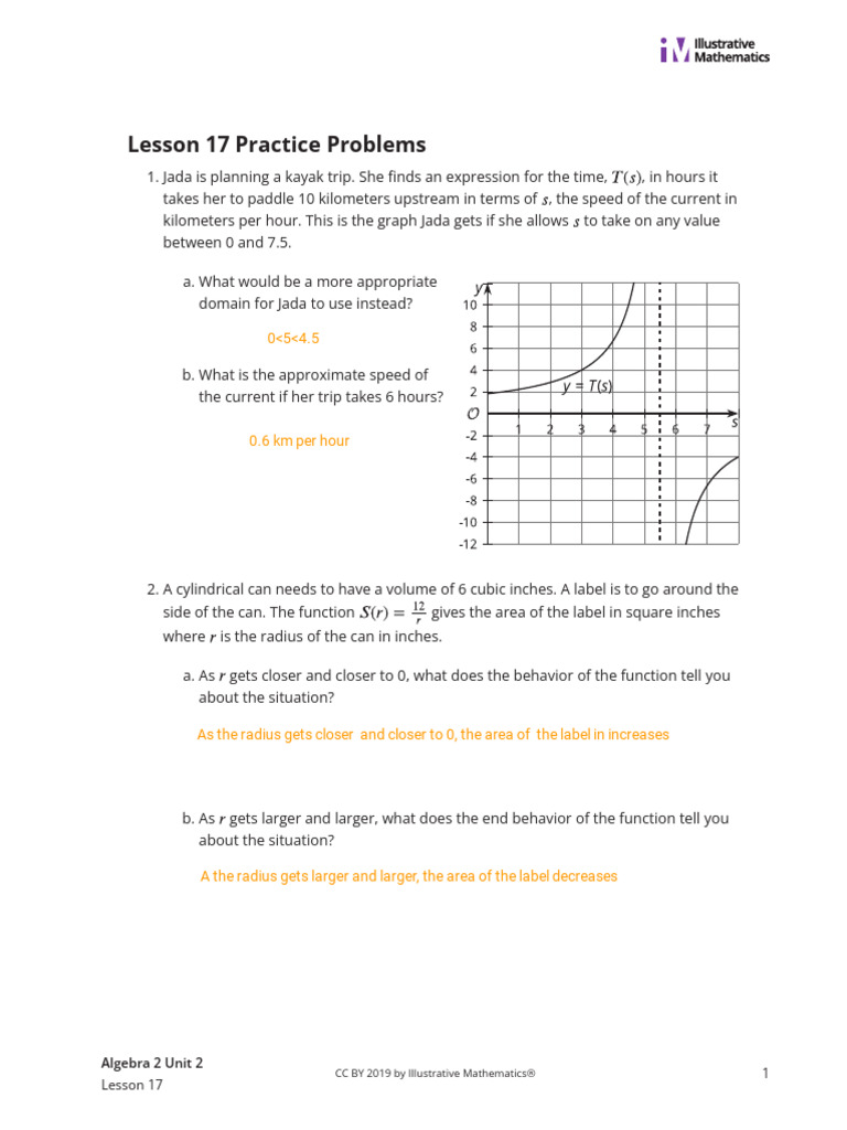 Lesson 2.17 Practice A2 | PDF
