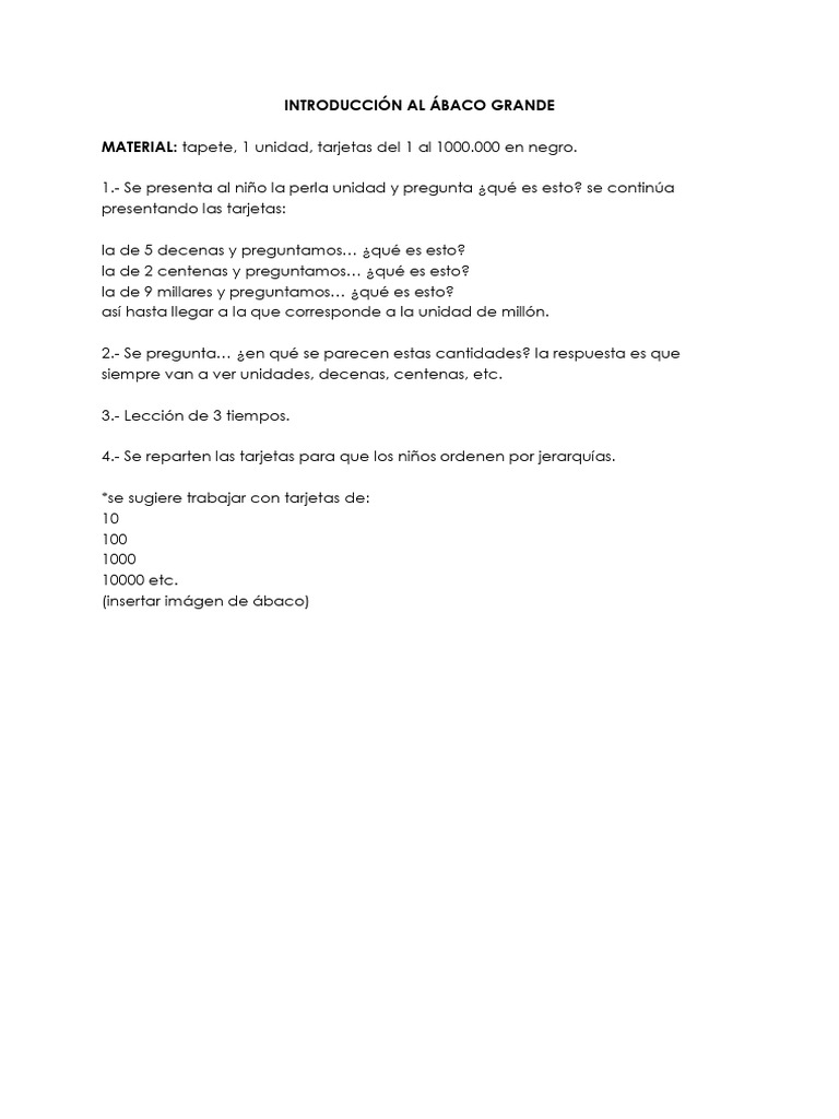 Album Montessori Matematicas 1 Parte-2 | PDF