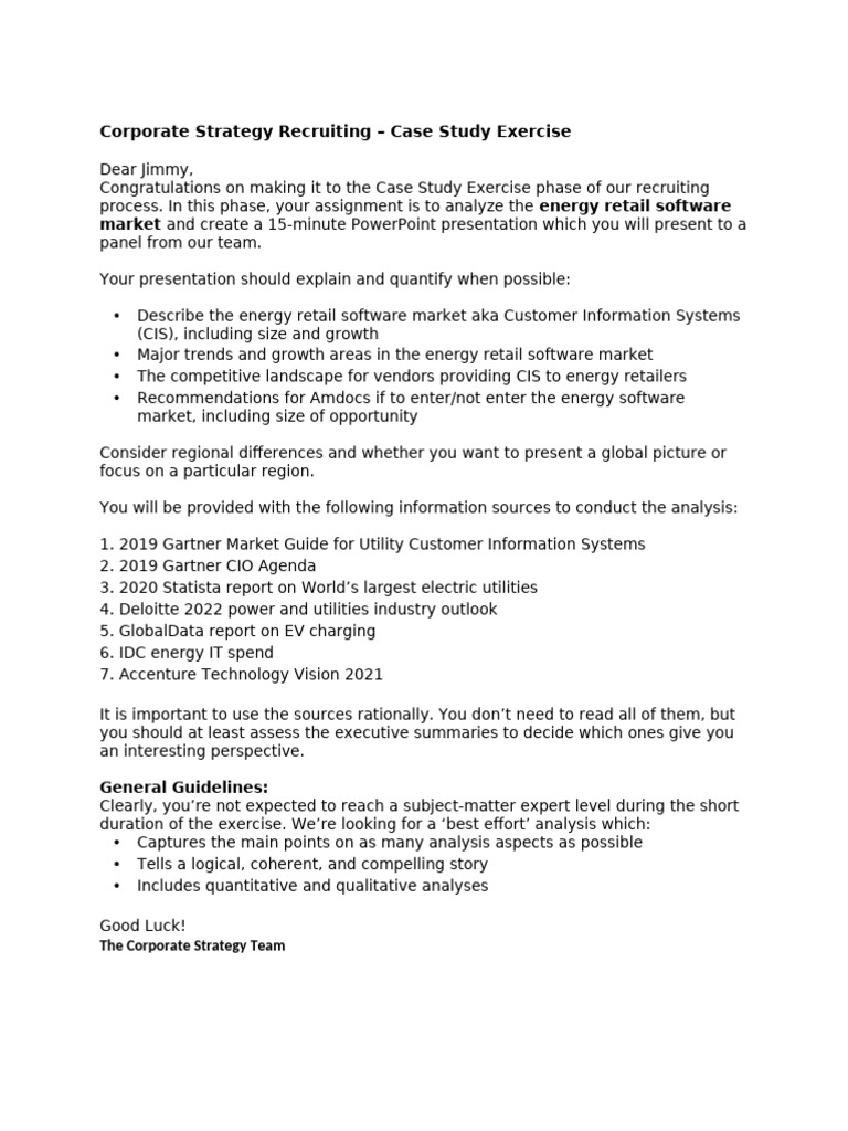 Energy Case Study | PDF