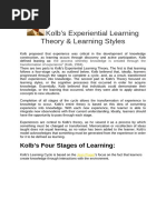 Kolbs Learning Styles and Experiential Learning Cycle | PDF | Learning ...
