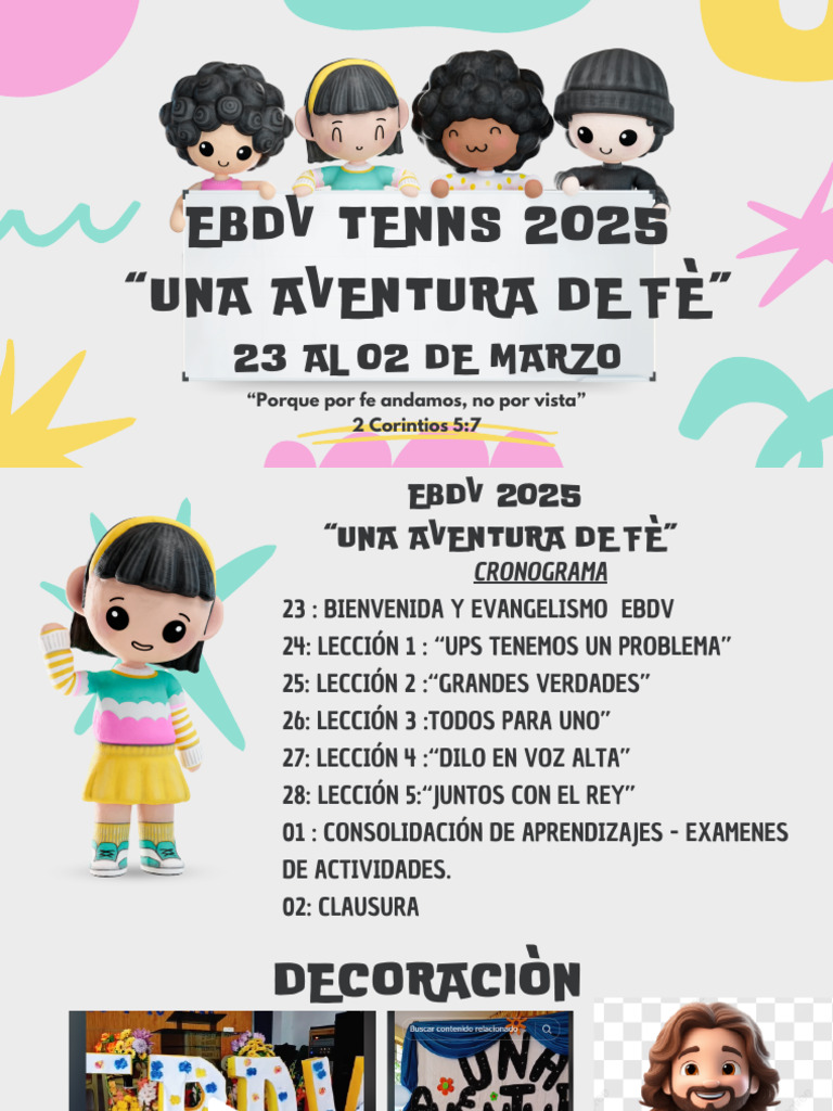 Ebdv 2025 Cronograma Y Materiales Pdf