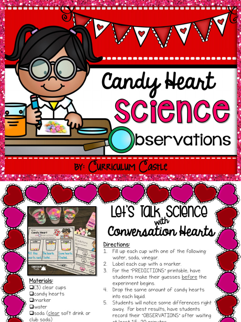 FREEValentinesDayScienceCandyHeartExperiment 1 | PDF