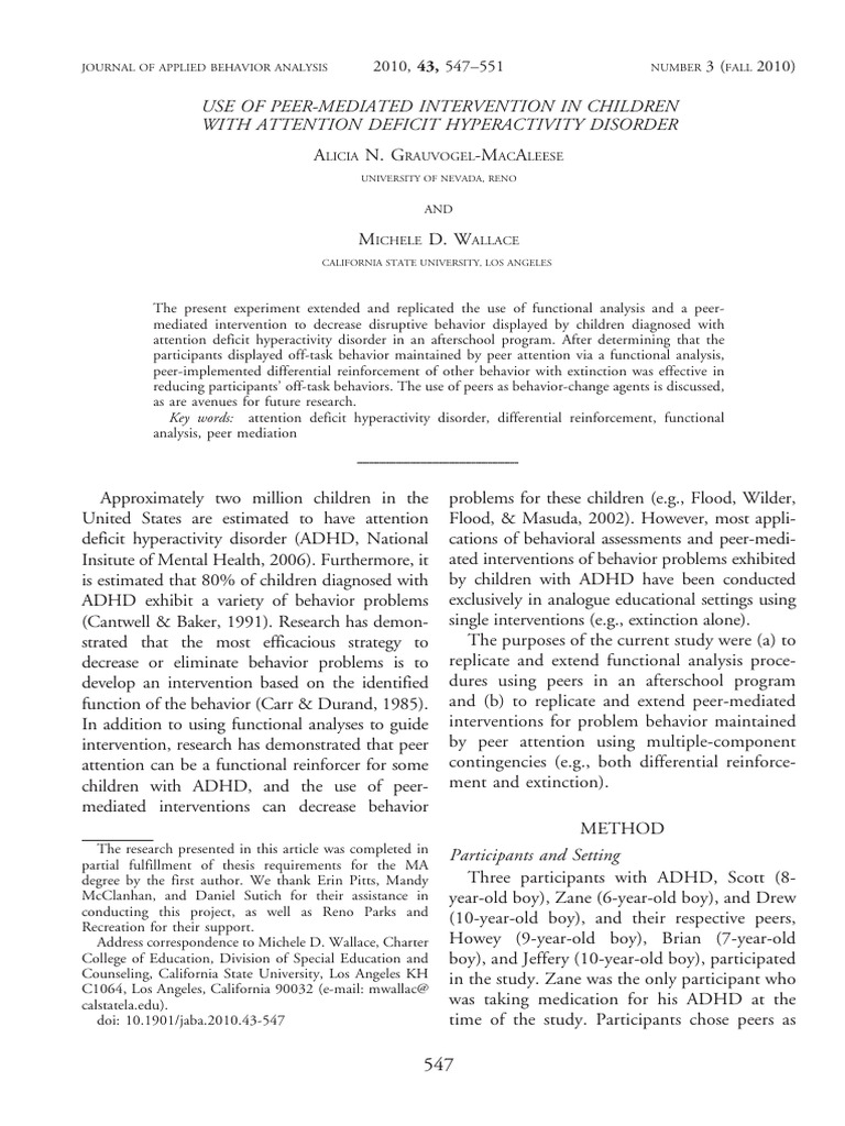 Grauvogel-MacAleese & Wallace | PDF | Attention Deficit Hyperactivity ...