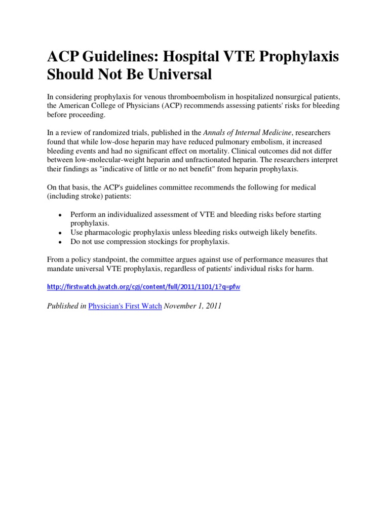 ACP Guidelines | PDF