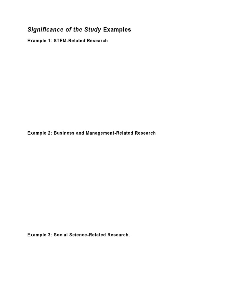 EXamples of Significance of The Study | PDF | Mental Health | Meditation