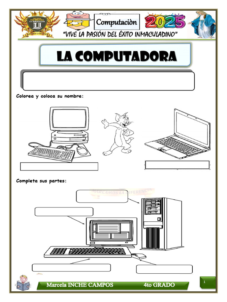 Partes de la Computadora para Niños | PDF
