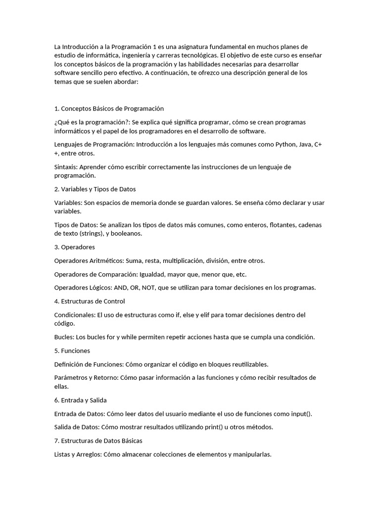Programacion Introduccion | PDF | Lenguaje de programación ...