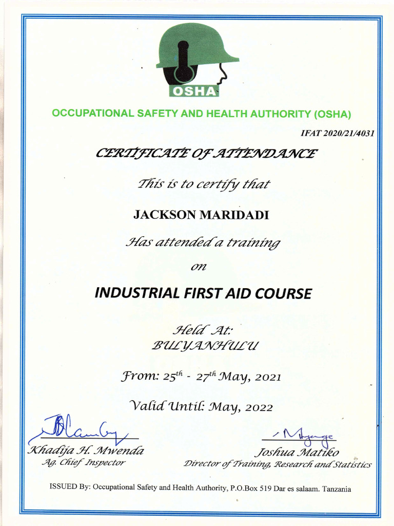 OSHA First Aid | PDF