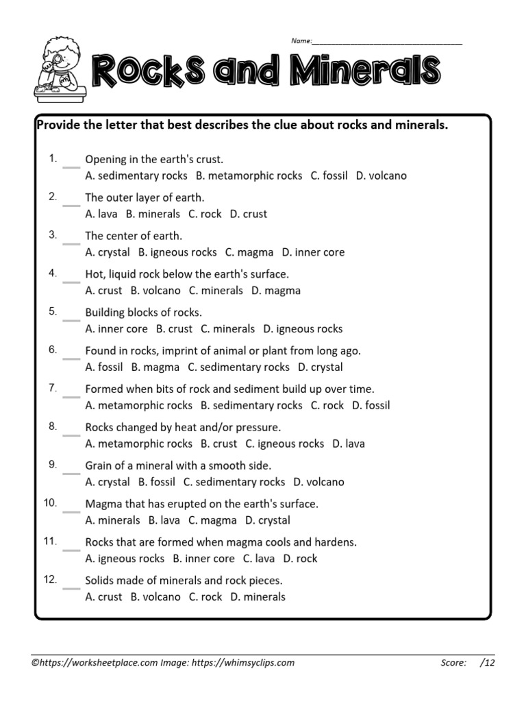 Rocks and Minerals Multiple Choice | PDF | Rock (Geology) | Magma