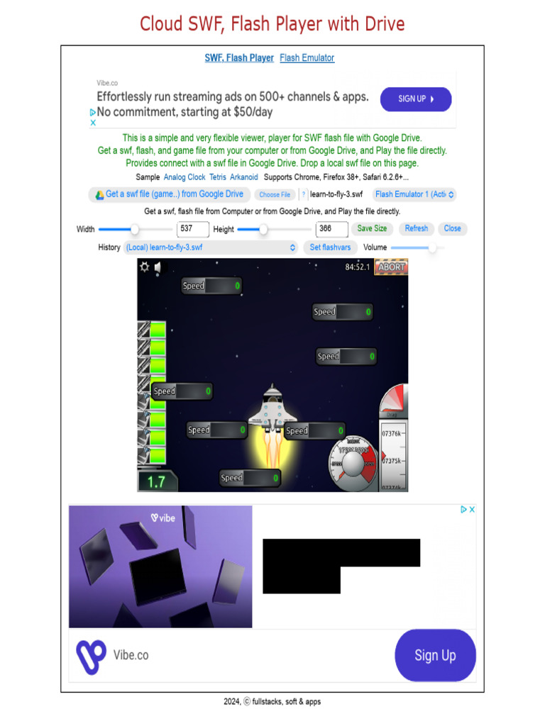 Cloud SWF, Flash Player With Drive | PDF