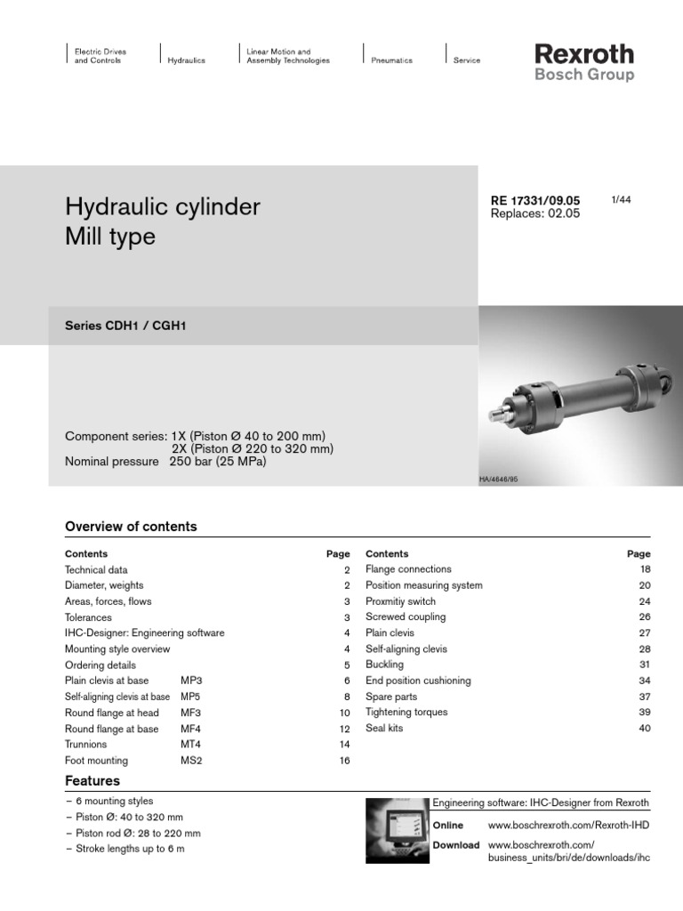 Rexroth Katalog | PDF | Piston | Machines