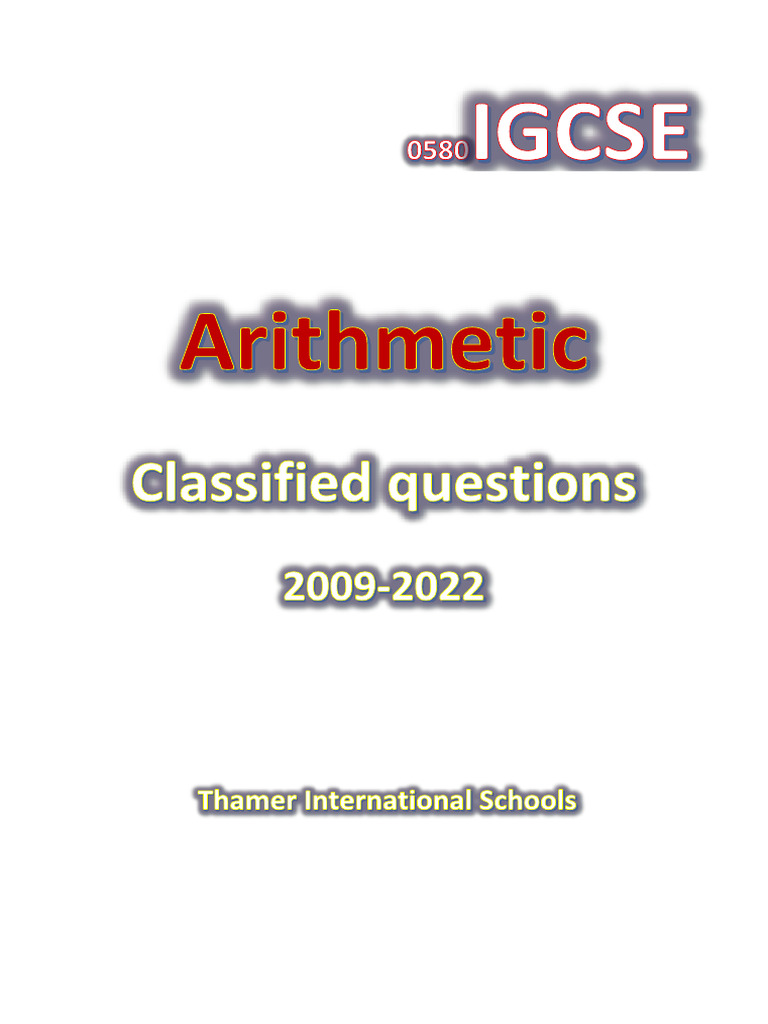 1.1 Arithmatic, 1 | PDF | Arithmetic | Mathematical Notation