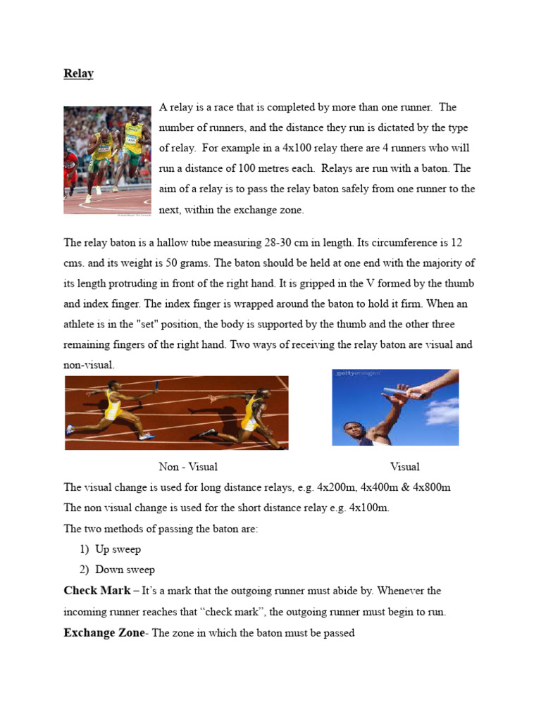 Relay Baton Exchange Techniques | PDF