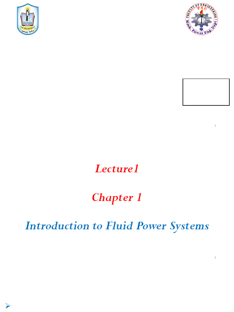 Lecture 1 - Introduction To Hydraulic and Pneumatic Systems | PDF | Actuator | Pneumatics