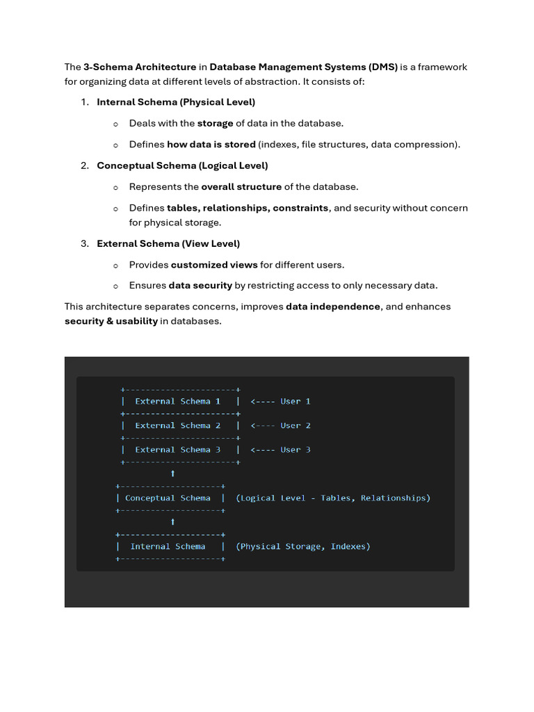 3 Schema Architecture | PDF