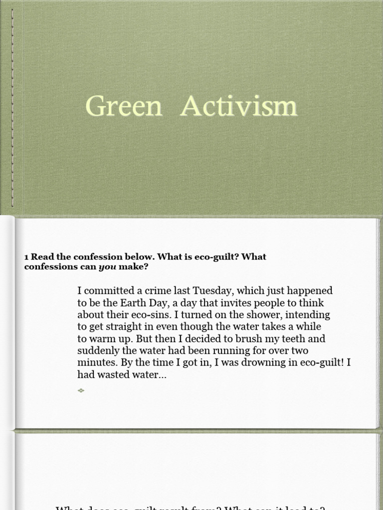 Understanding Eco-Guilt and Activism | PDF | Environment | Natural ...