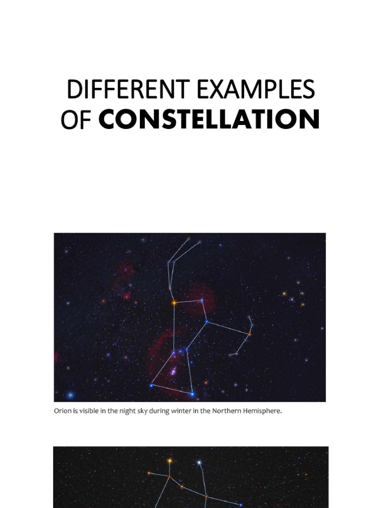 Different Examples of Constellation | PDF | Constellation | Stars