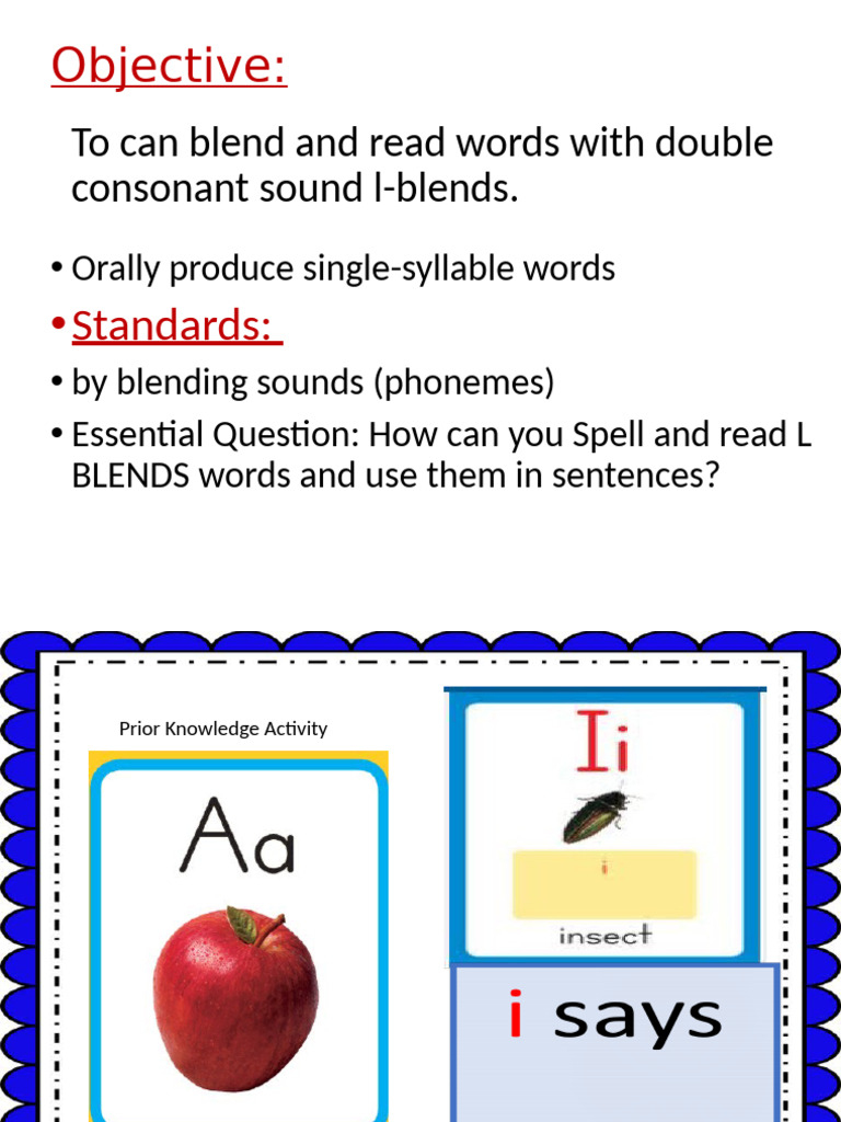 WK 5 Phonics L Blends PP | PDF
