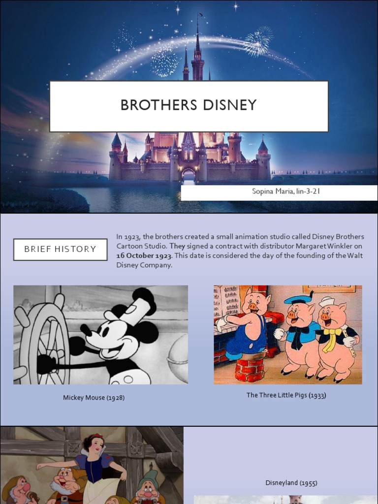 Disney Brothers Cartoon Studio Founding | PDF