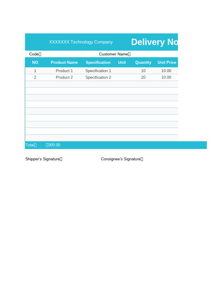 Delivery Note | PDF