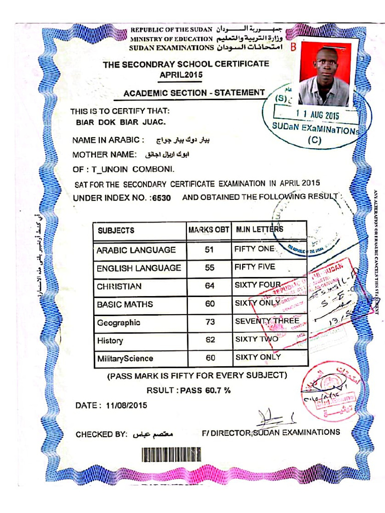 Secondary Certificate | PDF