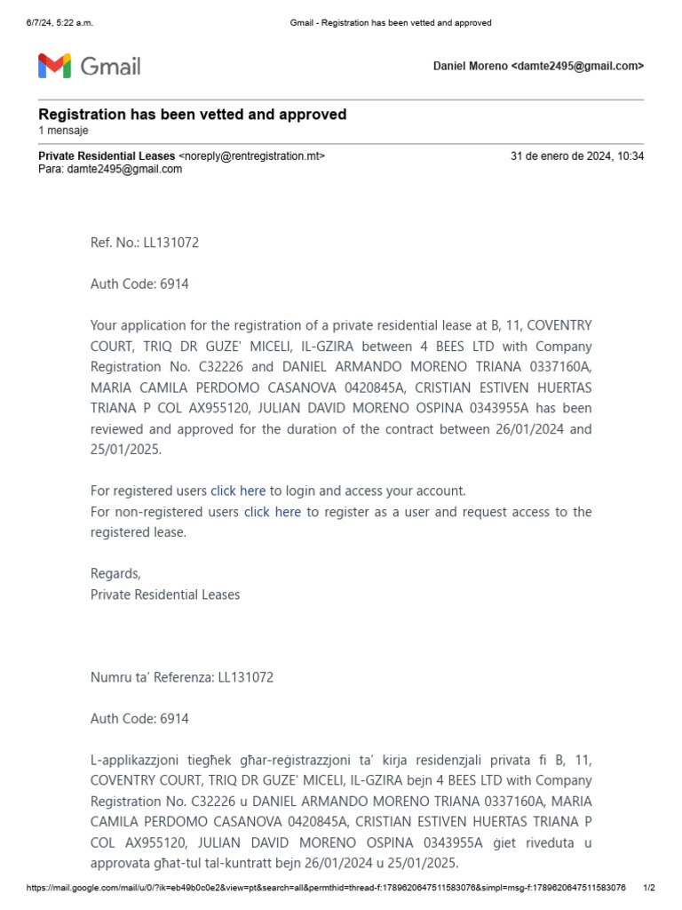 Approved Private Lease Registration Notice | PDF | Cyberspace | World ...