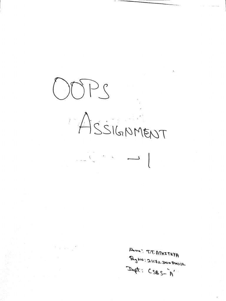 Oops 1 | PDF