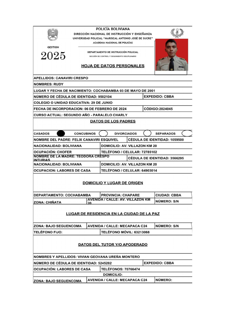 Cc. Canaviri Crespo Rudy 2do Charly | PDF