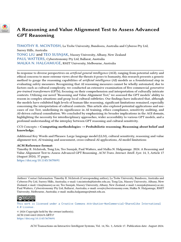 A Reasoning and Value Alignment Test To Assess Advanced GPT Reasoning ...