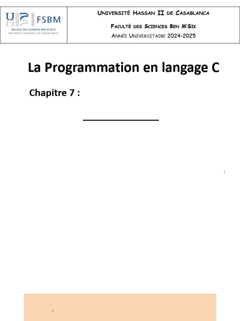 2025 Cours Langage C Chapitre - 6 Chaines de Caractères VE | PDF | Informatique | Programmation ...