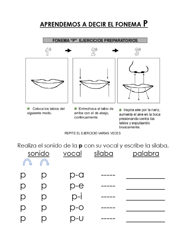 Fonema P | PDF | Fonética