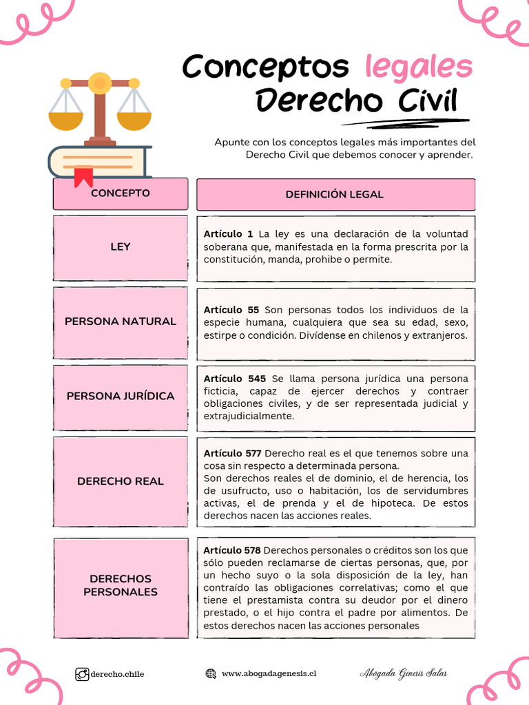 Conceptos legales derecho civil | PDF | Posesión (Ley) | Propiedad