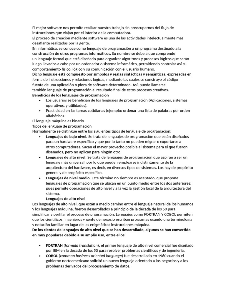 FUNDAMENTOS DE PROGRAMACION | PDF | Lenguaje de programación | Paradigmas de programación