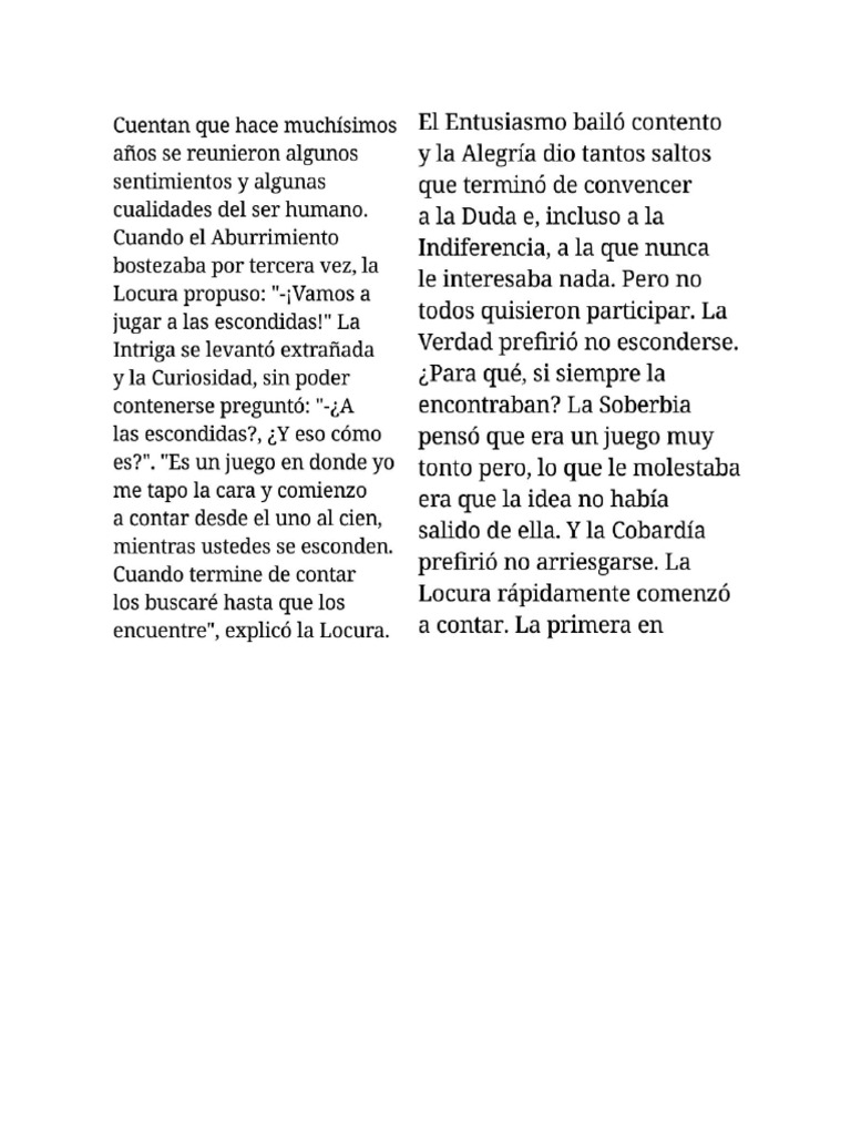 El Juego Del Escondite Del Amor y La Locura | PDF