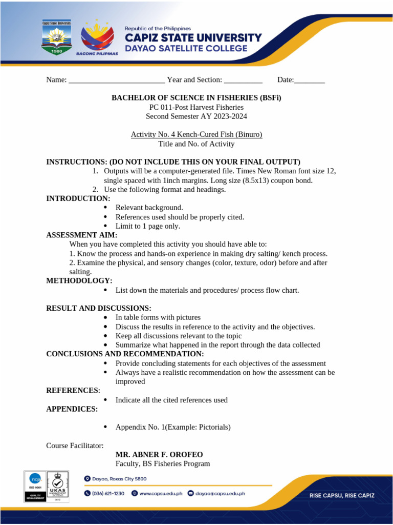 Activity No.4 Dry Salting or Kench Process | PDF