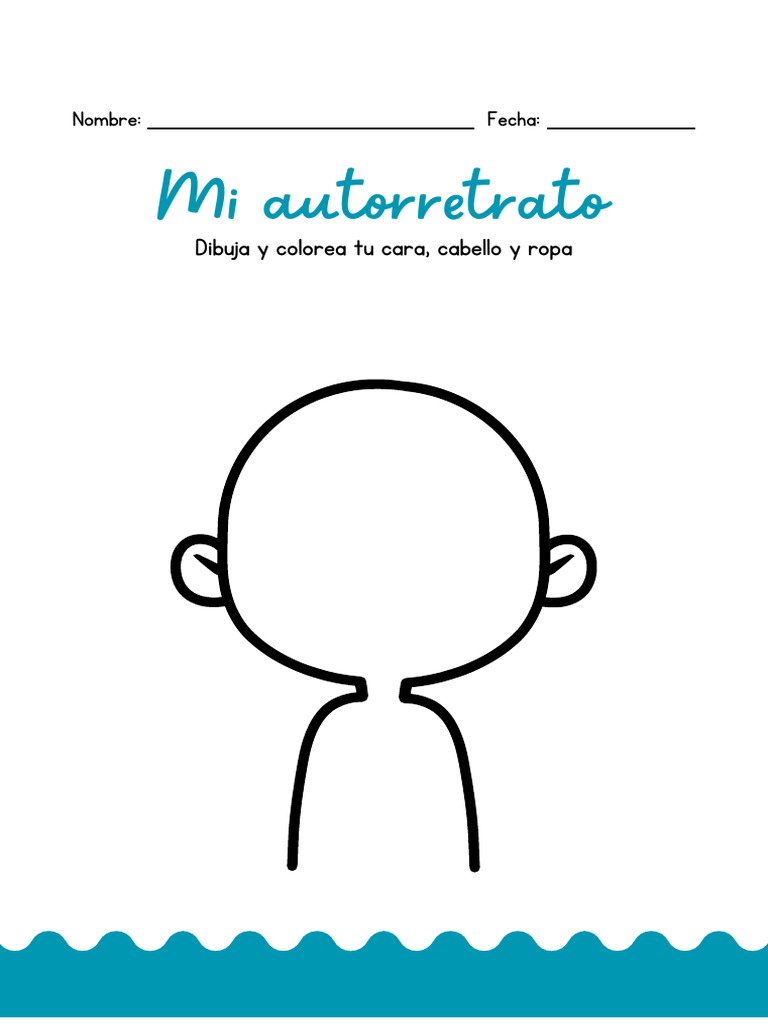 Hoja de Trabajo Mi Autorretrato Simple Azul - 20250122 - 203022 - 0000 ...